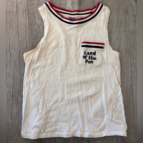 Junk Food Clothing | Tops | Offwhite Tank Top With Blue And Red Stipe ...